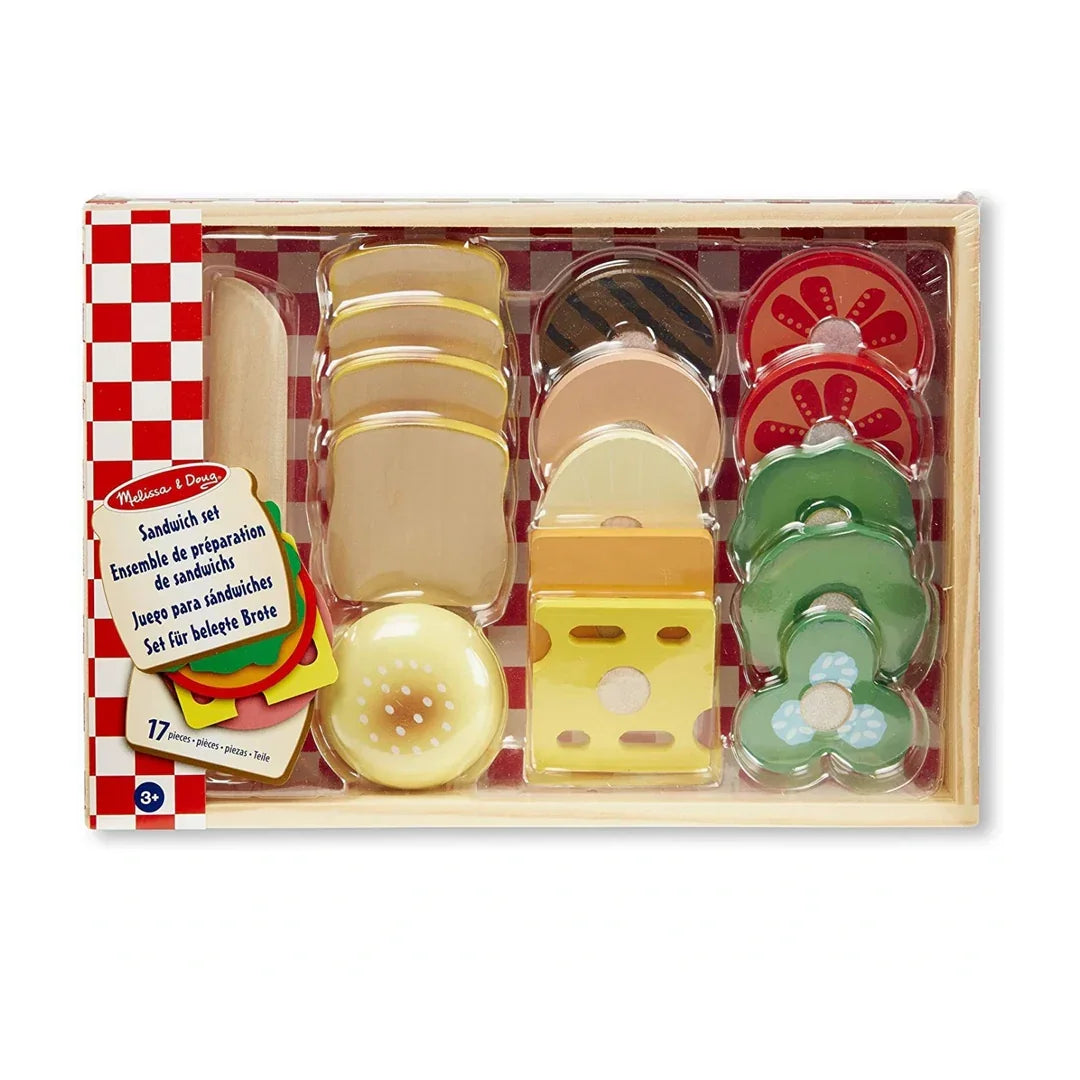 Melissa and Doug Sandwich Making Set - Wooden Play Food – Jaiman Toys