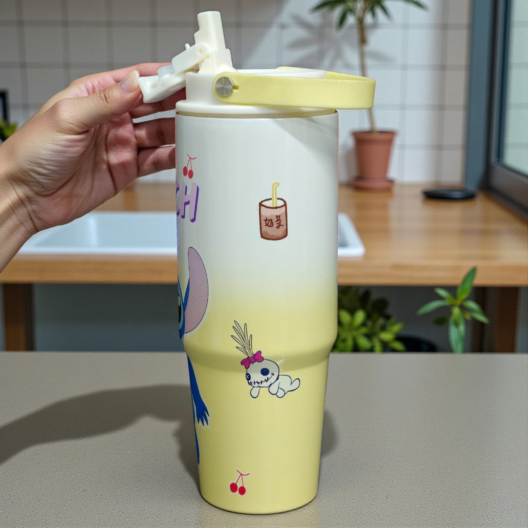 Stitch 900 ml (30 oz) Vacuum Insulated Stainless Steel Sipper Water Bo ...