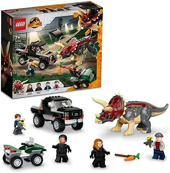 Lego 76950! Jurassik World Triceratop's Pick-Up Truck Ambush (210 Piec ...