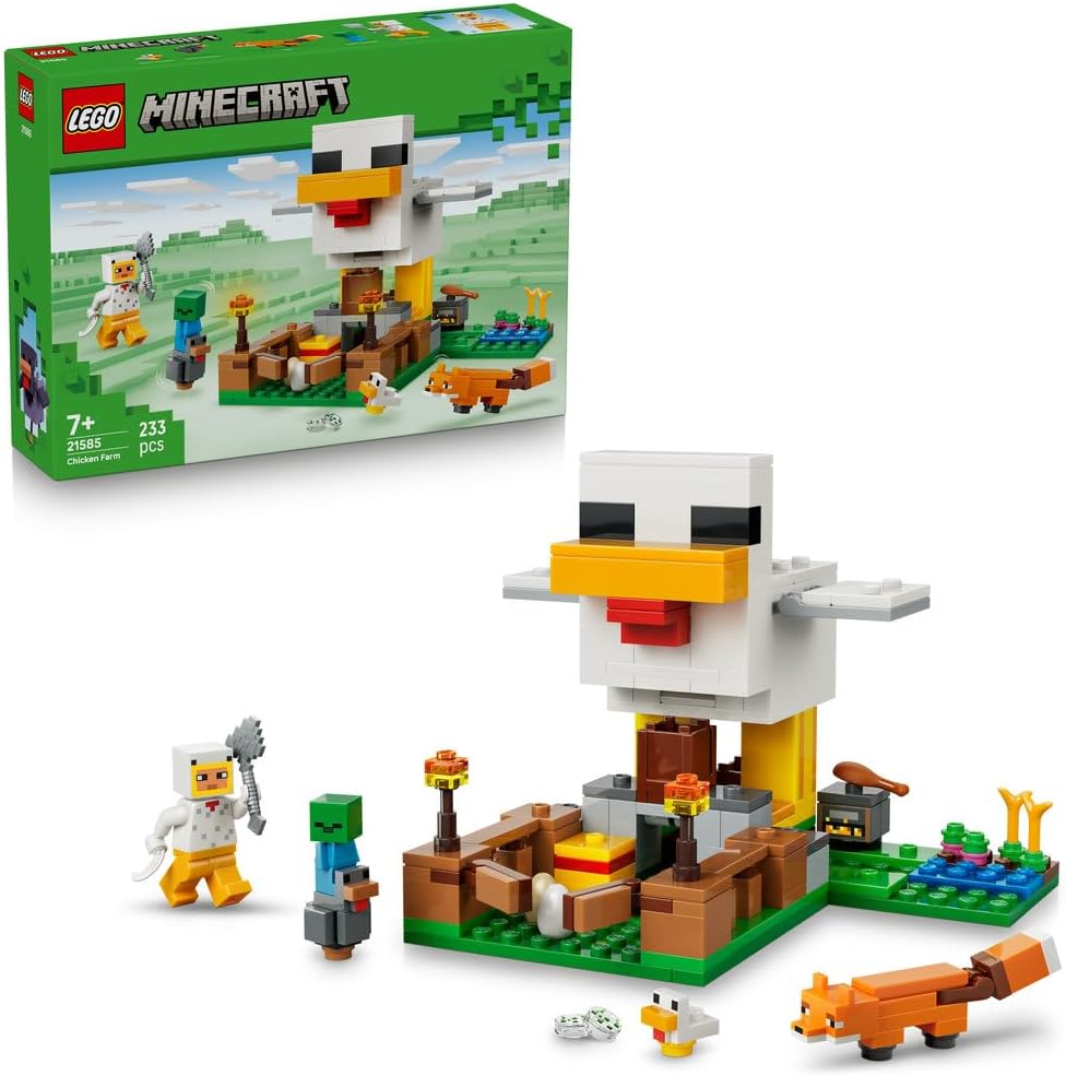 LEGO - 21585 Minecraft Chicken Farm - Building Toy w/a Chicken Fan Min ...