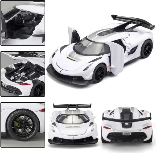 1:32 Koenigsegg Jesko Die-Cast Metal Model Car – Pull Back Toy Car wit ...