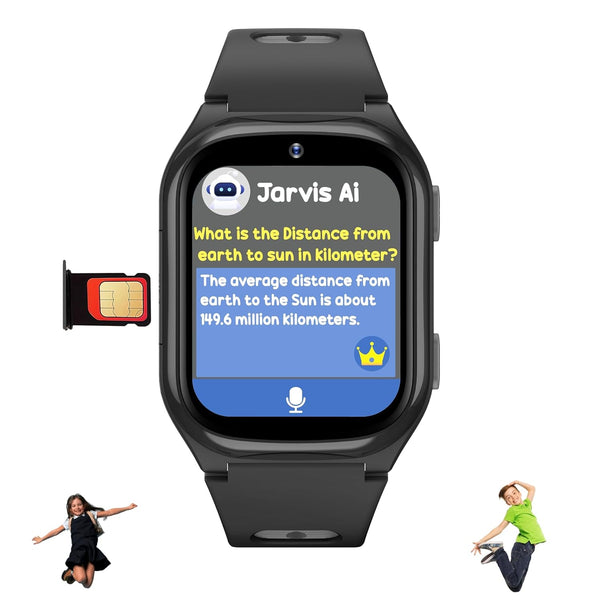 SPIKY Android 4G Video Calling Kids Smartwatch with Built in Jarvis AI ...