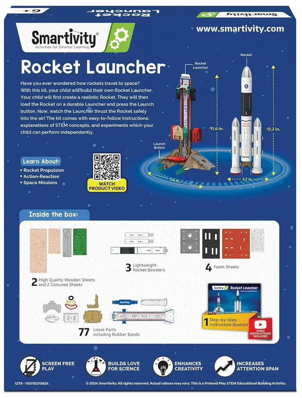 Smartivity DIY Rocket Launcher Kit for Kids 6–12 Years | Build-Your-Ow ...