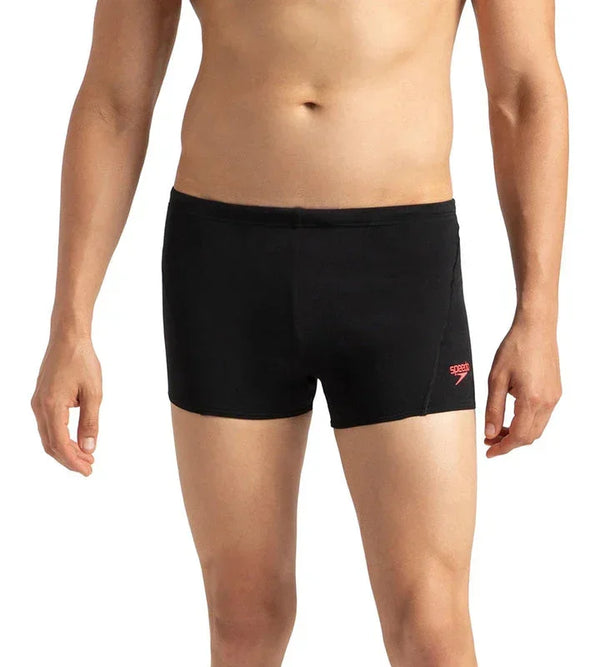 Speedo Men’s Endurance+ Essential Splice Aquashort – Black & Phoenix R ...