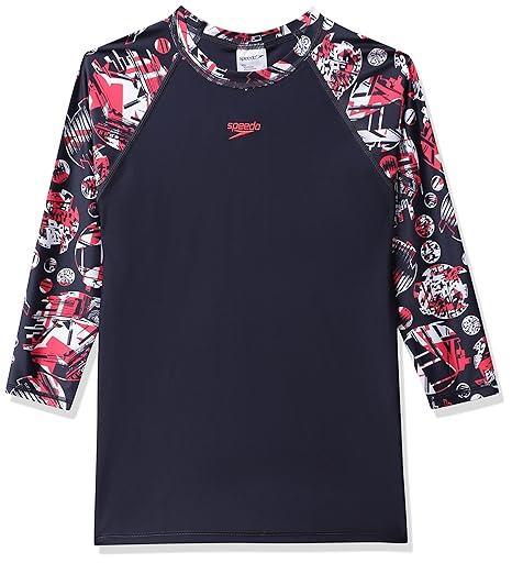 Speedo Boy's Endurance Glitchamp Long Sleeve Suntop – UPF 40+ & Chlori ...