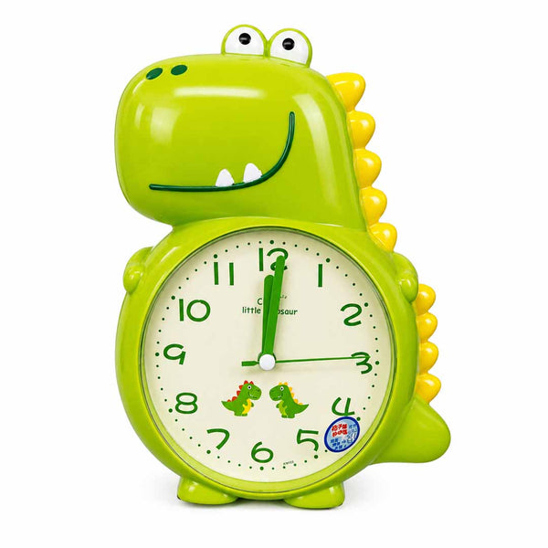 Cute Dinosaur Cartoon Table Clock for Kids | Silent Analog Desk Clock ...