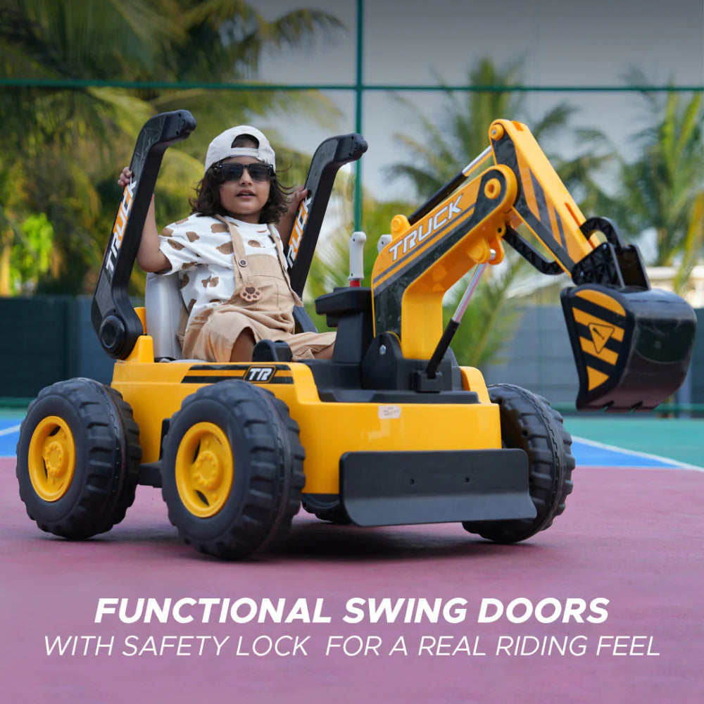 EMotorad Formula Fun Fully Working Excavator Ride-On for Kids | Batter ...