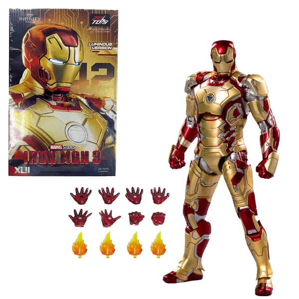 ZD Toys 1/10 Action Figure – Iron Man Mark 42 With Light Function “Mar ...