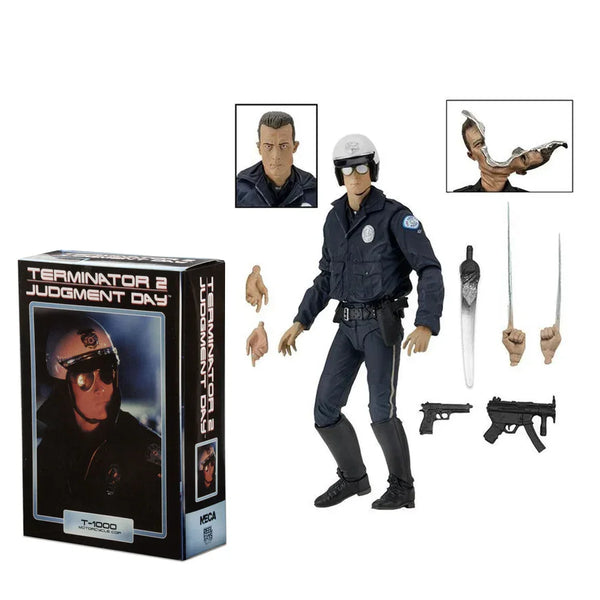 Terminator 2 T-1000 Motorcycle Cop 7-Inch Action Figure | Judgment Day ...