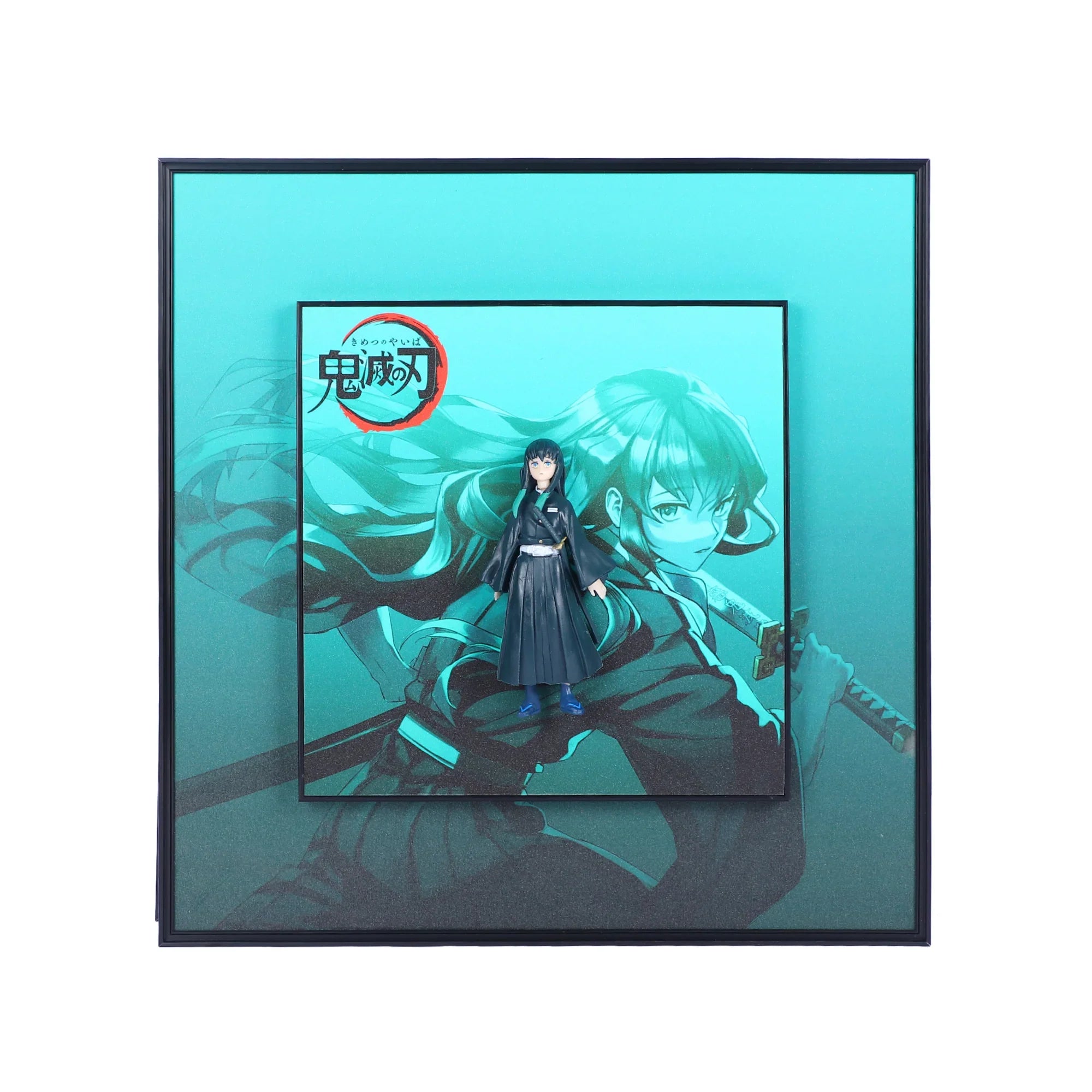3D Muichiro Tokito Wall Frame – Demon Slayer Art (40x40 cm) – Jaiman Toys