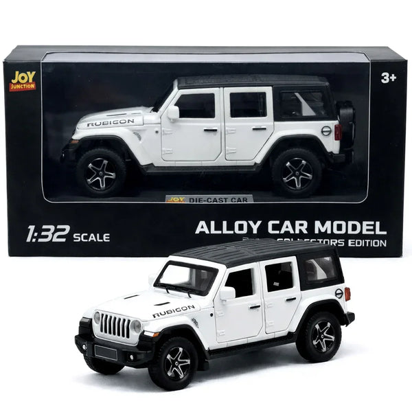 JOY JUNCTION 1:32 Rubicon Off-Road SUV Diecast Car – White Alloy Metal ...