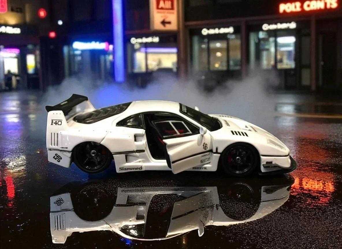 Street Weapon 1:64 Ferrari F40 LBWK Diecast Car Model-White – Jaiman Toys