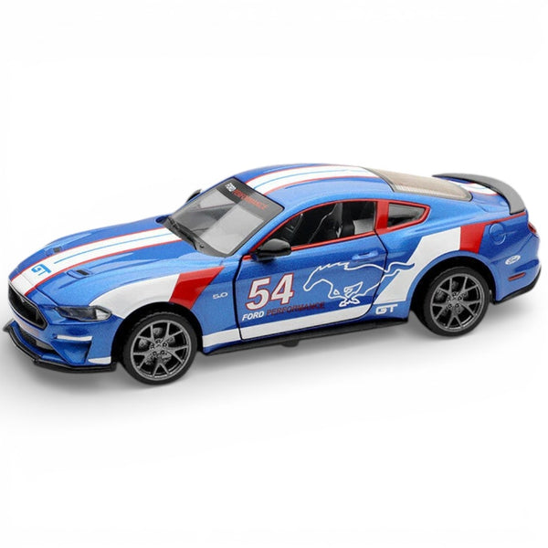 MSZ 1:32 2018 Ford Mustang GT Die-Cast Model Car – Blue |Pull Back, Op ...