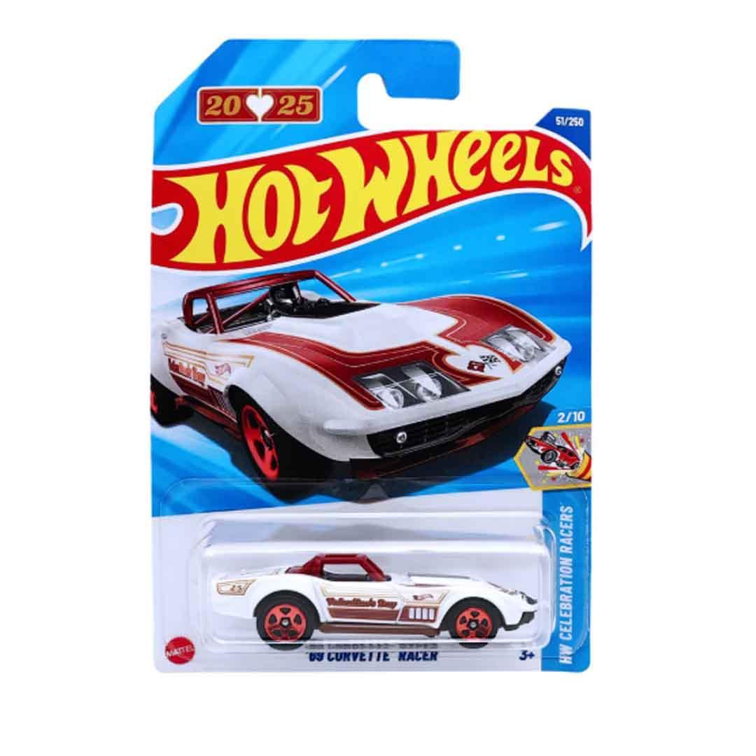 Hot Wheels '69 Corvette Racer – White – Jaiman Toys