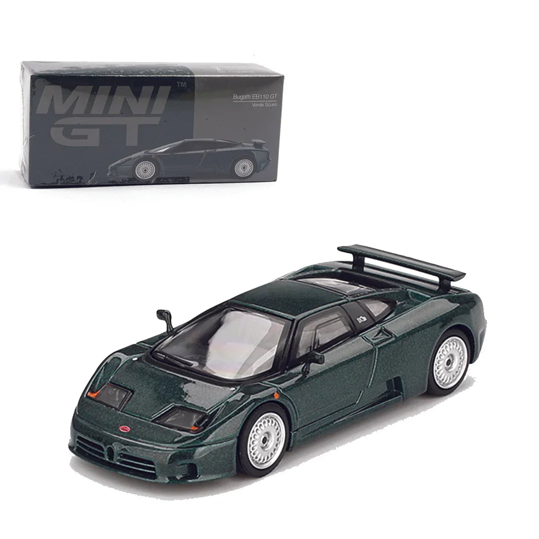 Mini GT 1:64 Bugatti EB110 GT – Verde Scuro (LHD) – Jaiman Toys