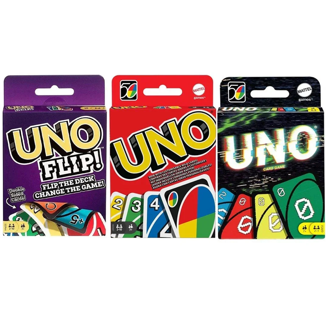 Mattel Uno 50th Anniversary Card Uno Flip Uno Iconic 2000 Card Games ...