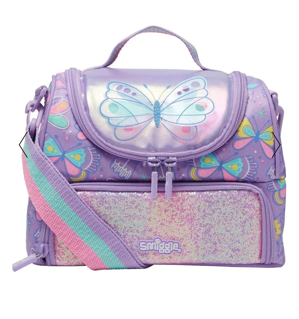 Smiggle Butterfly Lunch Bag – Double Decker 7 Inch for Kids – Jaiman Toys