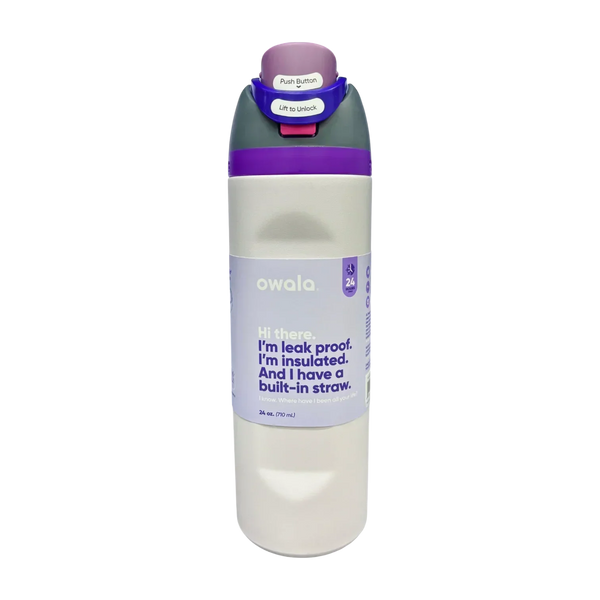 Owala FreeSip Insulated Stainless Steel Water Bottle with Straw for Sp ...