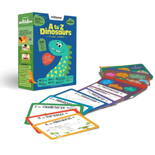 goDiscover A to Z Dinosaurs Interactive Flash Cards for Kids | Talking ...