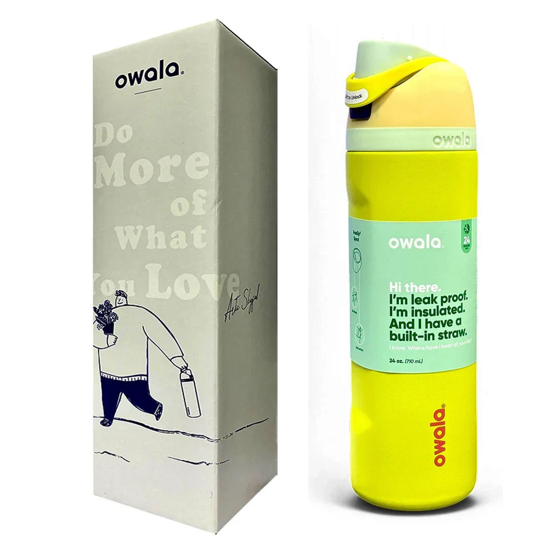 Owala FreeSip Insulated Stainless Steel Water Bottle with Straw for Sp ...