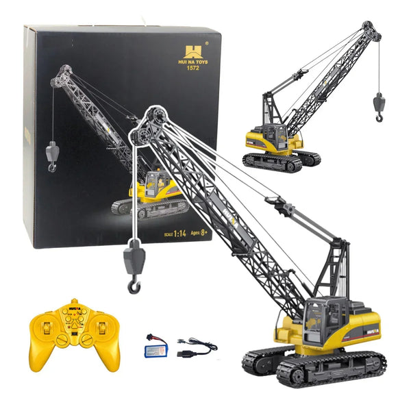 Huina 1572 1:14 RC Crawler Crane | Heavy-Duty Remote Control Construct ...
