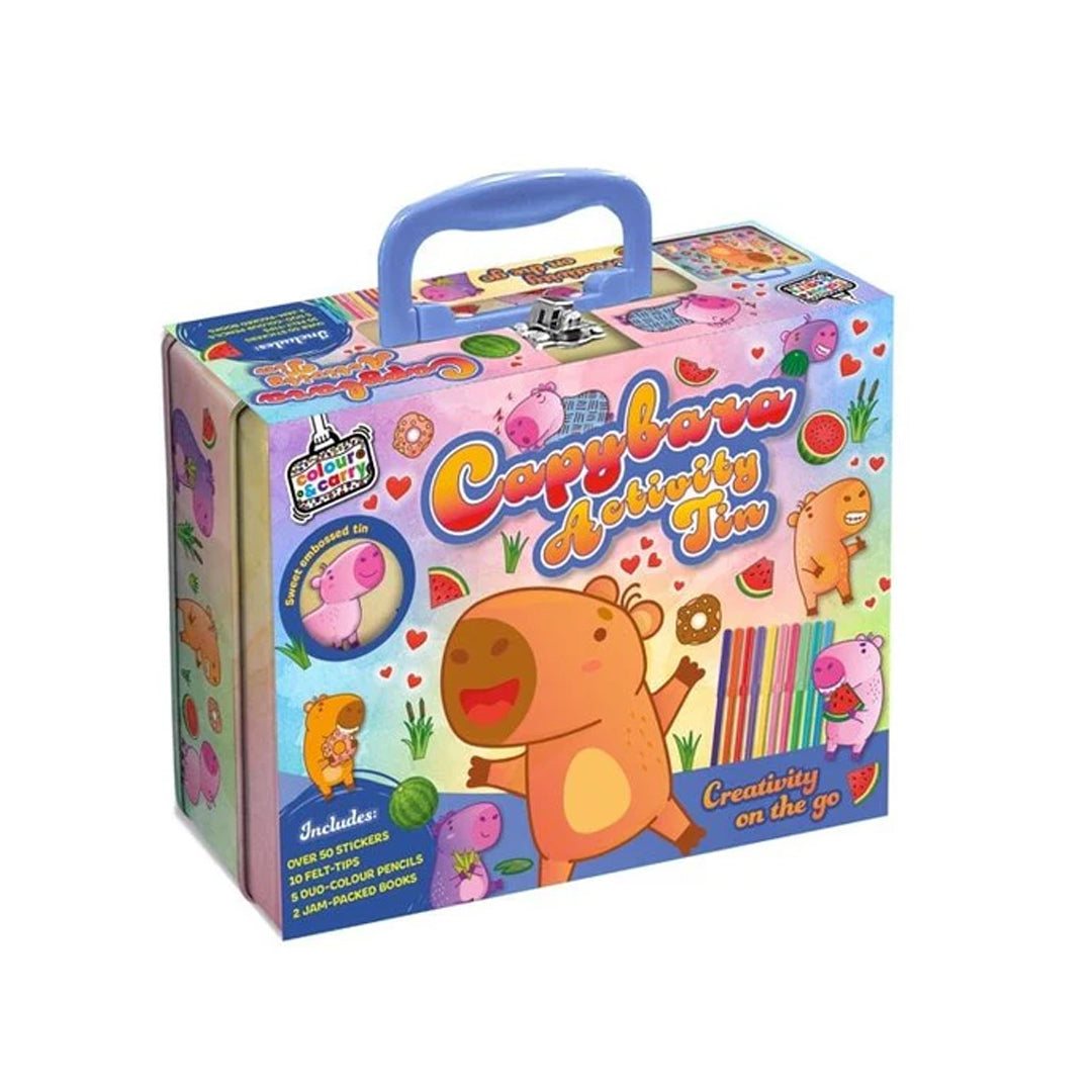 Capybara Activity Tin for Kids – Colouring, Stickers & Creative Fun Se ...