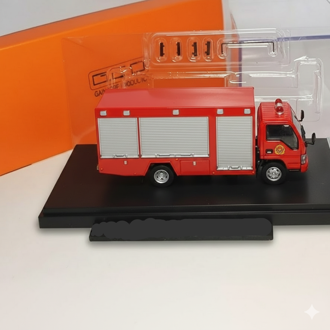 GCD 1:64 Red Rescue Fire Engine Van Truck Diecast Model | Premium Allo ...