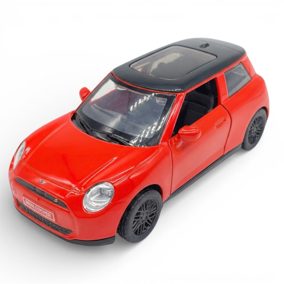MSZ 1:34 Mini Cooper Die-Cast Model Car – Red| Pull Back, Openable Doo ...