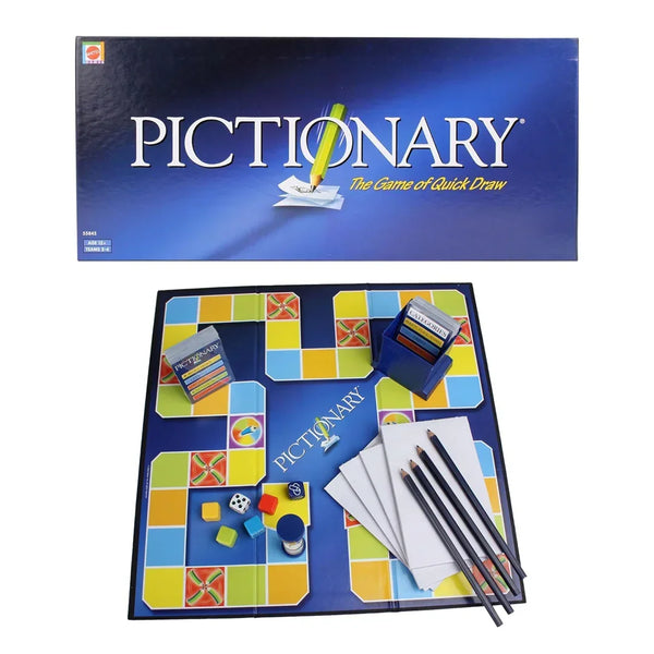 Mattel Pictionary The Game Of Quick Draw for kid and adult (Blue ...