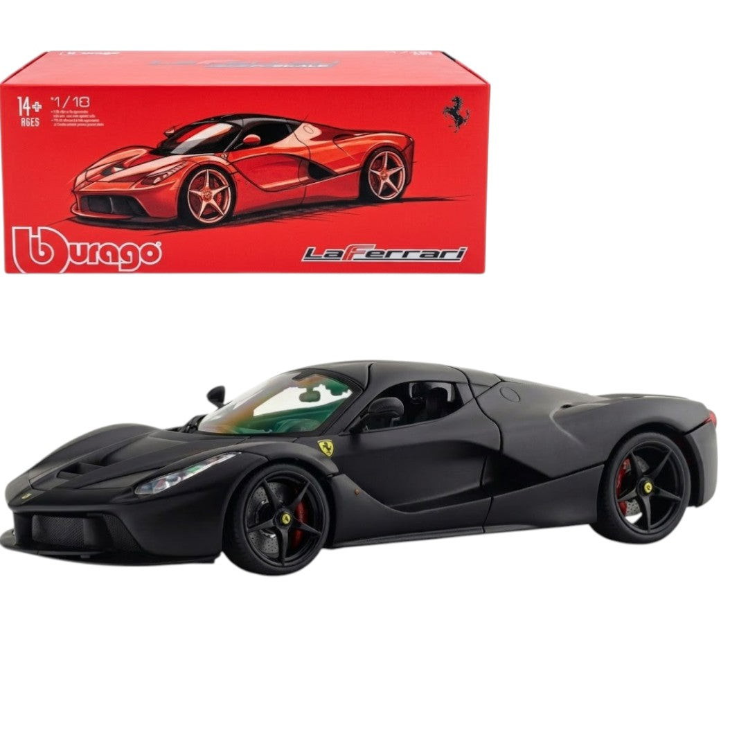 Bburago 1:18 Ferrari LaFerrari Black Diecast Model Car – Premium Ferra ...