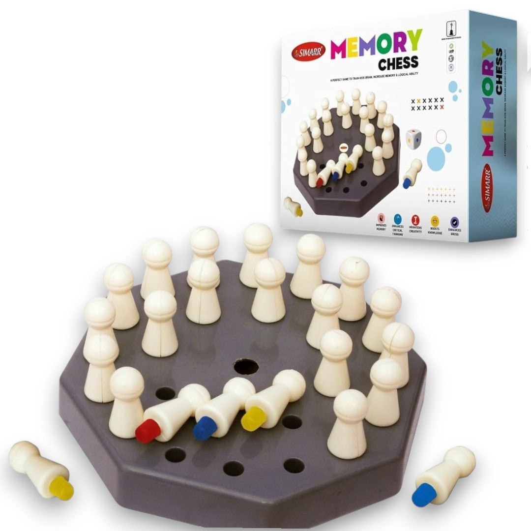 Simarr Memory Chess Board Game – Wooden Memory Matching Strategy Game ...