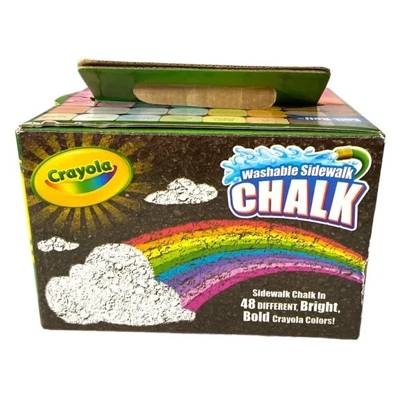 Vibrant Creations Crayola Sidewalk Chalk - 48 Washable Colors, Perfect ...