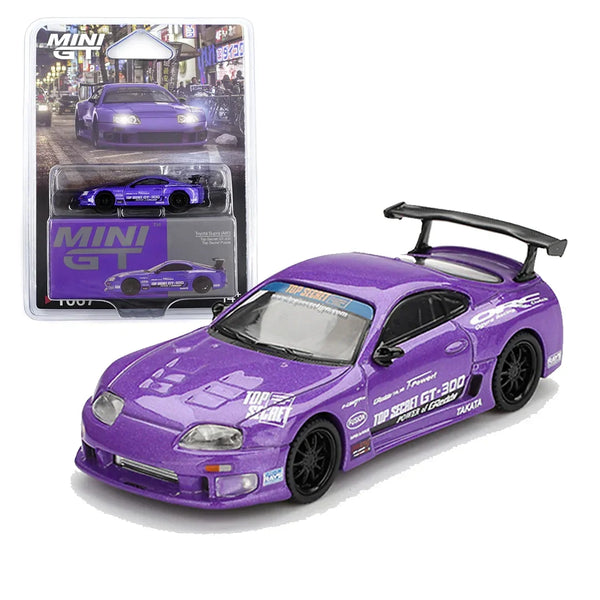 Mini GT 1:64 Toyota Supra A80 Top Secret GT-300 Purple (Blister) + Lam ...