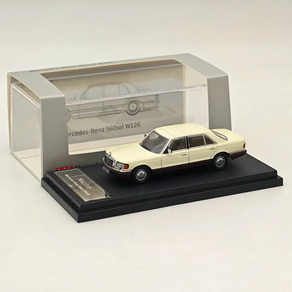 MERCEDES BENZ 560SEL W126 Off-White 1/64 Diecast Car Edition MODEL BY ...