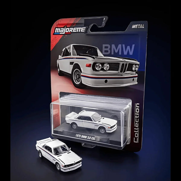 Majorette – Collection Series | 1975 BMW 3.0 CSL – White with Red & Bl ...