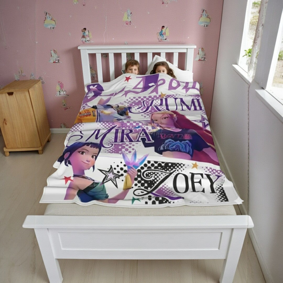 Kids Printed Blanket 150×200 cm | Extra-Large Soft & Cozy K-Pop Demon ...